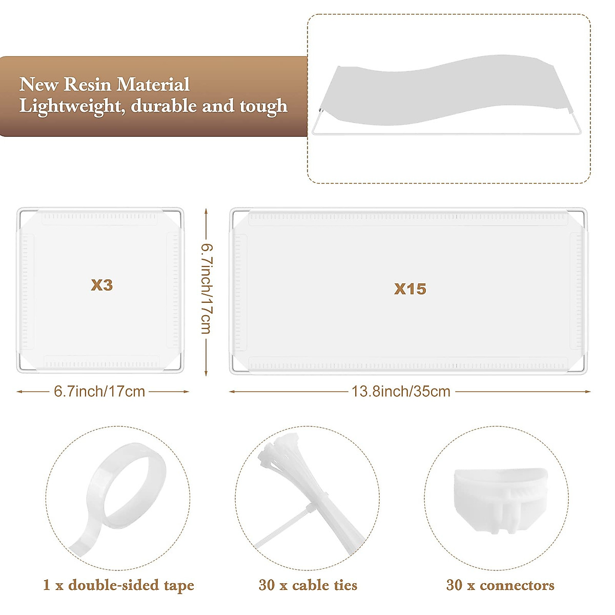 Tuanse 3 Sets Under Bed Blocker for Pet, Toy Blocker Under Couch Bumper Under Bed Barrier for Furniture, Stop Pets Toy Going Under Bed or Sofa, Easy to Install, 78.7" Length 7" Height