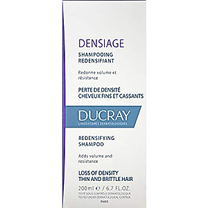 Ducray Densiage Redensifying Shampoo, Enhance Strength & Density, Brittle Aging Hair, 6.7 oz.