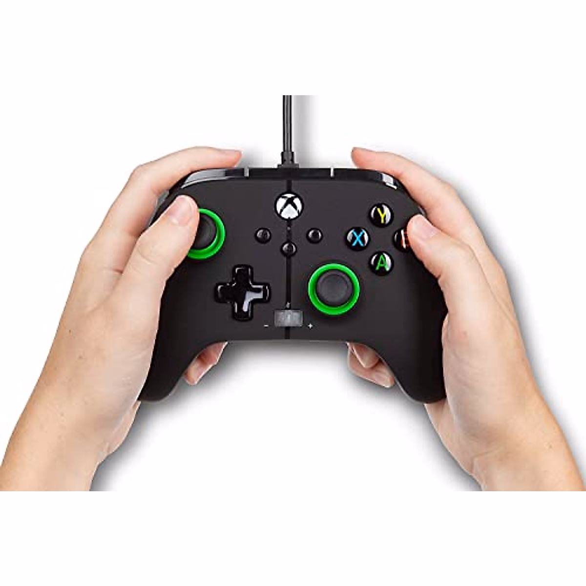 PowerA Enhanced Wired Controller for Xbox Series X|S - Green Hint, Officially Licensed for Xbox