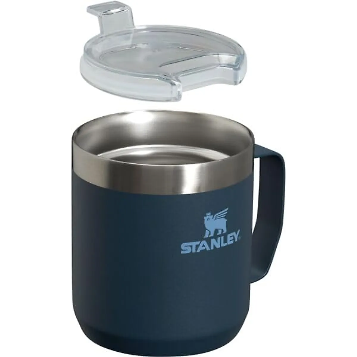 Stanley Stay-Hot Camp Mug 12 oz | Press Fit Drink Through Lid | Cup for Coffee, Tea and Drinks | Insulated Stainless Steel Coffee Mug | BPA-Free | Navy