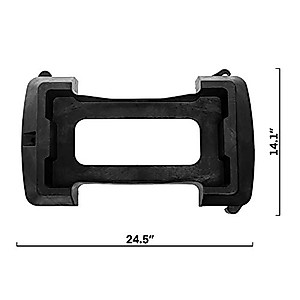 Alpine Rectangular Trash Can Dolly - Heavy Duty Garbage Can Roller with 4 Caster Wheels for Transporting Waste Containers in Offices, Schools, Restaurants, and More - Holds Up to 200lbs Load