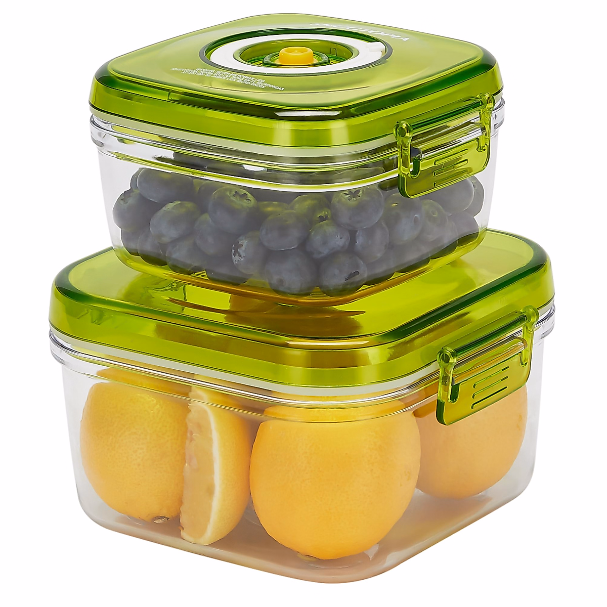 SNUGTOPIA Vacuum Seal Food Storage Containers - BPA Free, Leak Proof, Dishwasher, Freezer & Microwave Safe Lunch Box for Food Fresh 2PCS