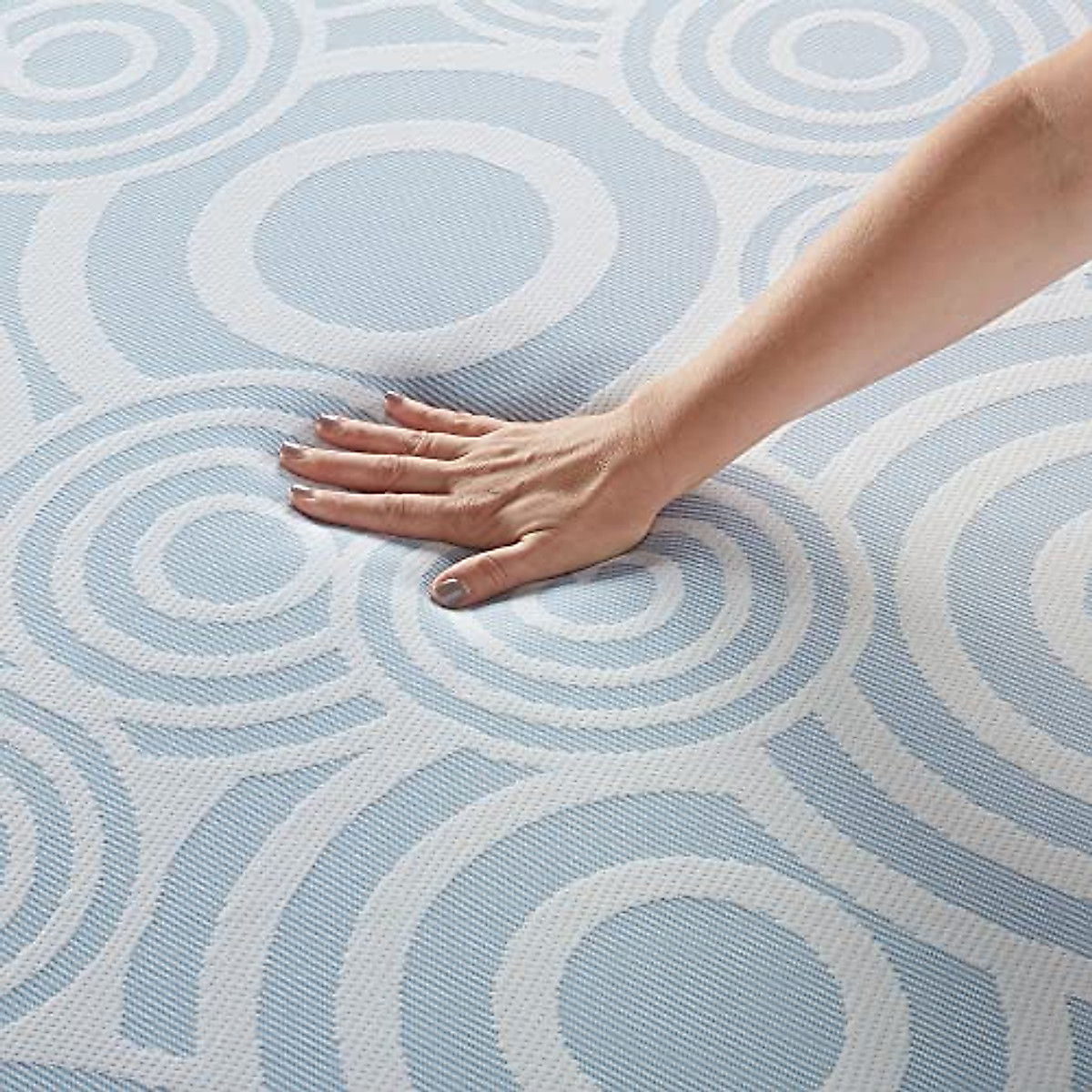 Serta Perfect Sleeper 12 Inch King Gel Memory Foam Mattress, Medium, USA Built, 100-Night Trial, CertiPUR-US Certified - Splendid Slumber, White and Dark Blue