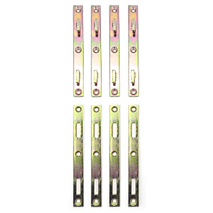 METAL MAGERY Bed Rail Fasteners 6" Set of 4 Bed Rail Brackets Heavy Duty Bed Frame Rail Hardware