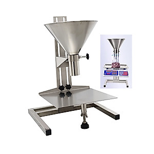 LGXEnzhuo Stainless Steel Feeding Hopper with Support Stand Manual Filling Package Funnel Under Funnel Diameter 2inch