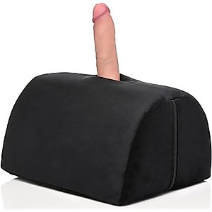 BEDROOM BLISS Love Toy Cushion for Men, Women & Couples. Great for Sexual Positioning & Deep Penetration, Saddle-style Mount with Toy Pocket. High-Density Foam. Easy to Clean Covers. 1 Piece, Black