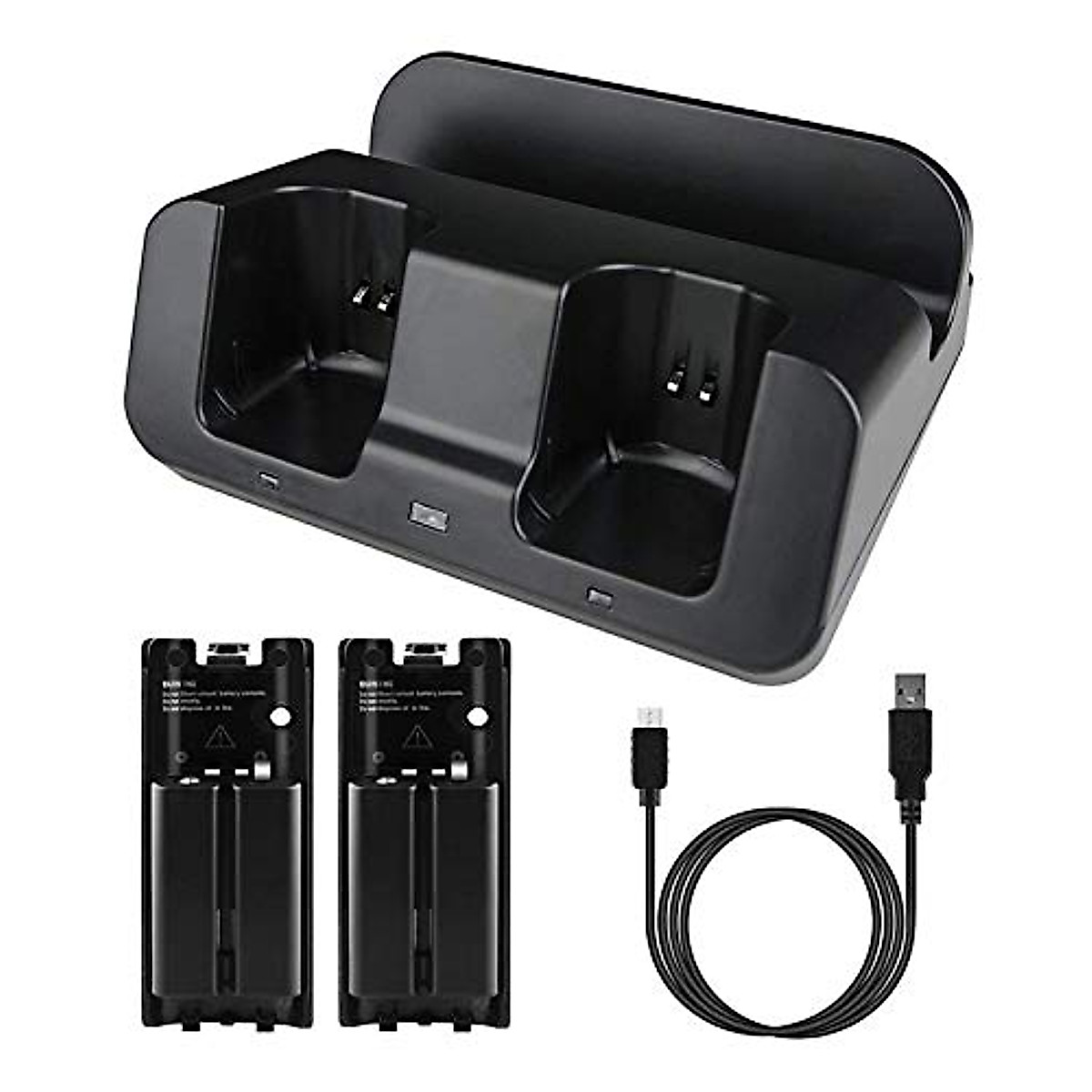 eLUUGIE 3 in 1 Charger Dock Charging Station Base for Wii U Gamepad Charger Stand wii u Gamepad Charger Cradle WII U Gamepad Power Stand wii u Charging Dock