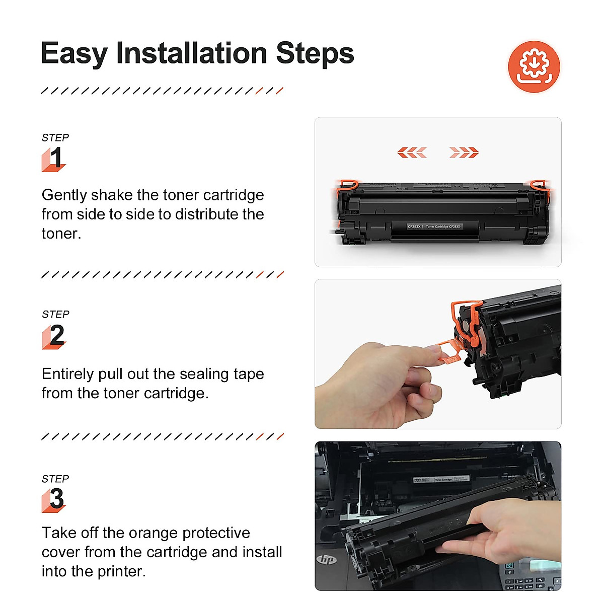 v4ink Compatible CF283X Toner Cartridge Replacement for HP 83X CF283X 83A CF283A for use in HP Laserjet Pro M201 M201dw M201n MFP M225 M225dn M225dw M225rdn Series Printer (Black, 2 Pack)