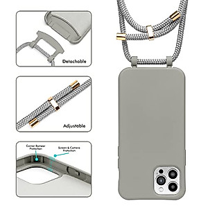 Lawonda 2-in-1 Crossbody Cell Phone Case Detachable Strap Adjustable Rope Lanyard Shockproof Protective Moblie Phone Case Compatible with iPhone SE Green
