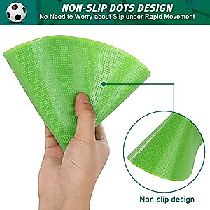 UQXY Spot Markers 10 Inch Non Slip Rubber Agility Markers Flat Field Cones Floor Dots for Soccer Basketball Sports Speed Agility Training and Drills (6PCS)