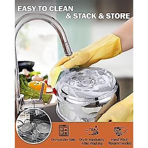 Cook N Home Stainless Cookware Sets Basic Pots and Pans, 12-Piece, Stainless Steel Grey Silicone Handle