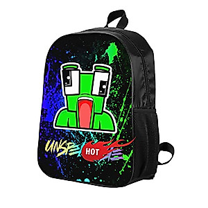 Souvdfef 3PCS Backpack Set Kids Student 17inch Backpacks Boys Girl Lunch Bag Pencil Case SchoolBag School Bookbag Daypack Office Picnic