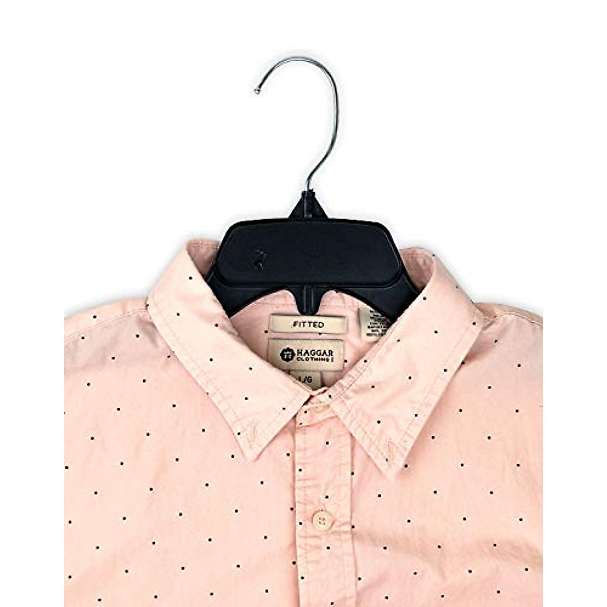 Hangon Combo Set Recycled Plastic Shirt & Pants Hangers, 17 Inch & 12 Inch, Black, 10 Pack