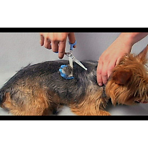 SCAREDY CUT Silent Pet Grooming Kit for Dog, Cat and All Pet Grooming - A Quiet Alternative to Electric Clippers for Sensitive Pets (Right-Handed Pink)
