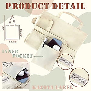 Kazova Cotton Canvas Bags Reusable Tote Bag Grocery Shopping Bag Minimalist Art Shoulder Bags Girls Bags Book Bag for Girls