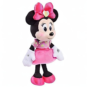 Disney Junior Minnie Mouse 8-Inch Small Hearts Minnie Mouse Beanbag Plush, Minnie Mouse In Pink Heart Dress, Stuffed Animal