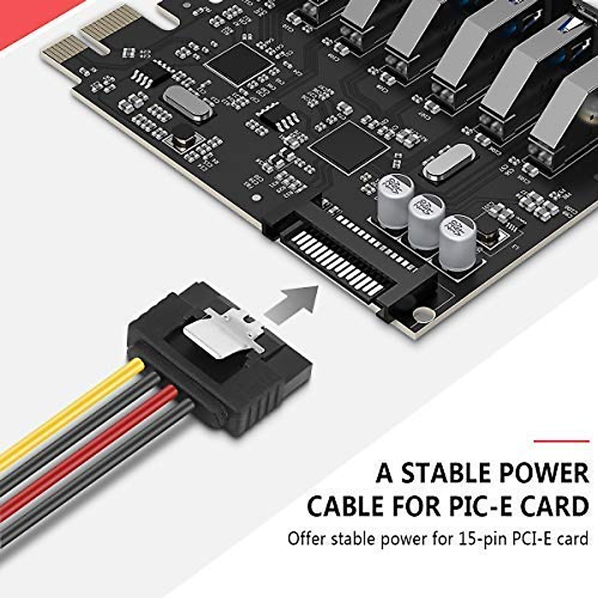 BENFEI SATA Power Extension Cable, 3 Pack 15 Pin SATA Male to Female Extender Cable Cord Adapter for Hard Drive Disk, HDD, SSD, PCIE, 8 inches