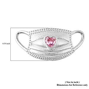 Shop LC Simulated Pink Diamond Charm Mask Pendant 925 Sterling Silver Jewelry Gifts for Women for Nurses Doctors Birthday Gifts