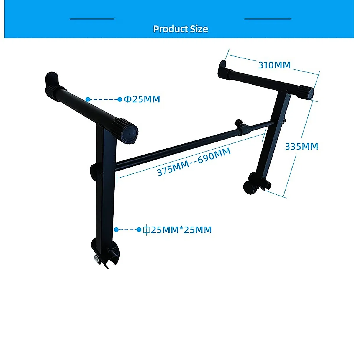WEEGEEKS Universal Second Tier Stand for Electronic Piano Keyboard Stand Rack Holder Adjustable Height and Width Music Instrument Accessories