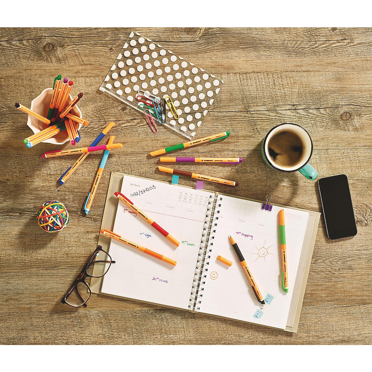 STABILO Point Visco Wallet of 4, Multicolor, 000 (1099/4)