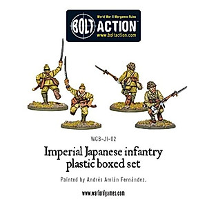 Warlord Bolt Action Imperial Japanese Infantry 1:56 WWII Military Wargaming Figures Plastic Model Kit, Small