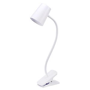 Bostitch Office Adjustable LED Clamp Light, Compact Design, Flexible Neck, Flicker Free, Suction Cups for Stable Installation, White (LED2103)