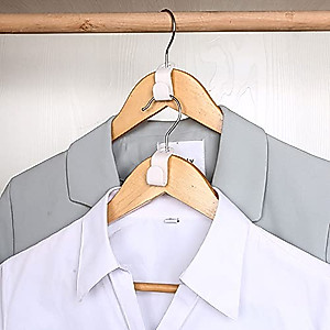 QWDLID 40 Pieces Clothes Hanger Connector Hook Cascading Clothes Hooks Multi-Layer Organizer Heavy Duty Hanging Clips for Cabinets, Clothes Storage, Coat, Bag, Belts