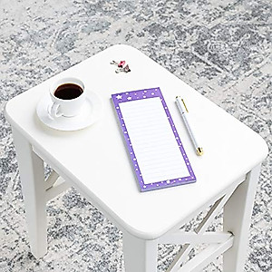 Peach Tree Shade Magnetic Notepads, 6-Pack 60 Sheets Per Pad 3.5” x 9”, Star Patterns, for Fridge, Kitchen, Shopping, Grocery, To-Do List, Memo, Reminder, Note, Book, Stationery (Starnotes Sunrise)