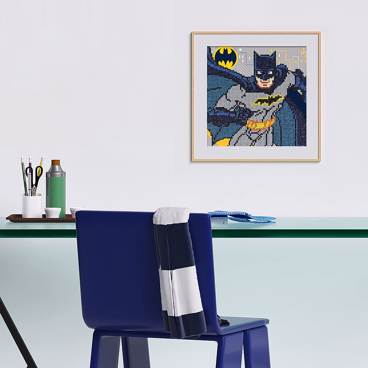 Camelot Dots DC Comics Collection of Diamond Facet Painting Art Kits, 8.7" x 8.7", Young DC Batman