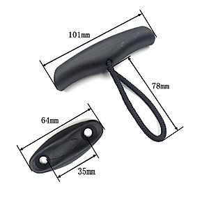 Anndason 4 PCS Kayak Canoe Carry Handle Pull Handle T-Handle with Cord and Pad Eyes