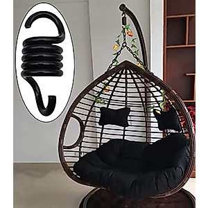Porch Swing Springs Hammoch Springs - 1500Lbs Black Heavy Duty Suspension Spring for Swing Chair, Porch Swings, Spring Chair (2pcs X 750Lbs)