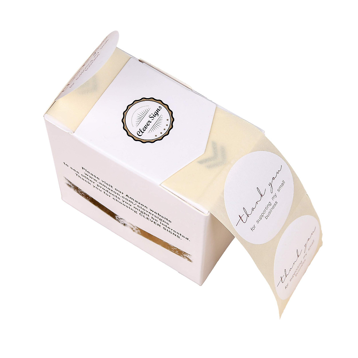 Professional Design for Business, 500 Thank You for Supporting My Small Business Stickers, 1.5" Round, Great for Online Retailers, Boutiques, Shops to Use on Bags, Gift Boxes and Envelopes