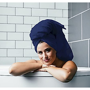 Towel and Linen Mart 100% Cotton 6 Pack Bath Towel Set, Quick Dry, Super Absorbent, Light Weight, Soft, Multi Colors (27 x 54 Pack of 6)