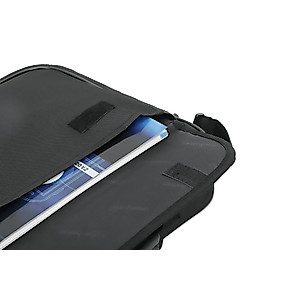 MANHATTAN 15.6-Inch Laptop Shoulder Bag Carrying Case – Slim Briefcase Style, Full Clamshell Opening, Padded Compartments - Computer, Tablet, Notebook – 3 Yr Mfg Warranty – Black, 439947