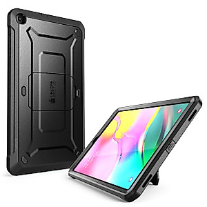 SUPCASE for Galaxy Tab A 10.1 Case with Screen Protector (Unicorn Beetle Pro), [Built-in Stand] Full-Body Rugged Heavy Duty Protective Tablet Cover for Samsung Galaxy Tab A 10.1 (2019), Black