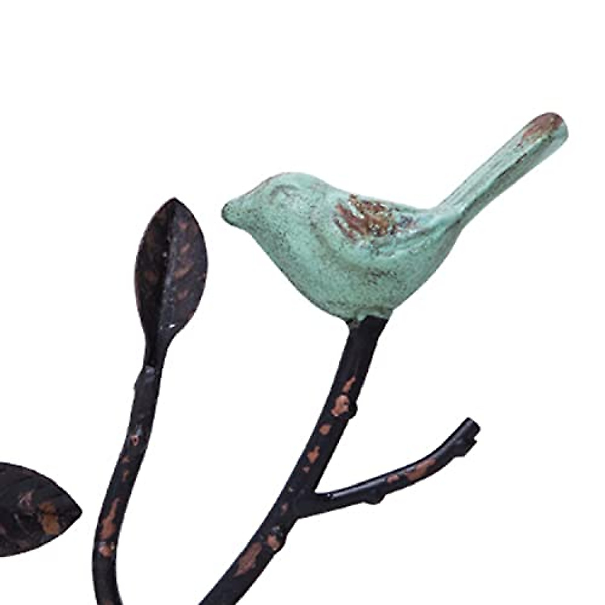 SOFFEE DESIGN Vintage Wall-Mounted Coat Rack with 3 Hooks, Birds Standing on Tree Branch with Rustic Paint Heavy Duty Wall Hanging Key Holder, Farmhouse Coat Hooks for Towels, Hats, Scarves