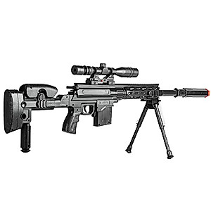 Golden Ball Tactical Spring Powered ABS Plastic Airsoft Sniper Rifle w/Scope & Bipod (Color: Black)