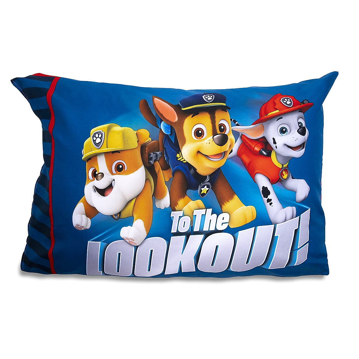 Paw Patrol Sheet Set - Fits Toddler Bed or Crib Mattress - Fitted Sheet and Reversible Pillowcase, Red