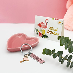 Flamingo Gifts for Women, Flamingo Lover Birthday Gift Box with 20oz Skinny Tumbler, Pink Get Well Soon Self Care Package for Her, Unique Thinking of You Gifts Basket for Mom Best Friend Sister