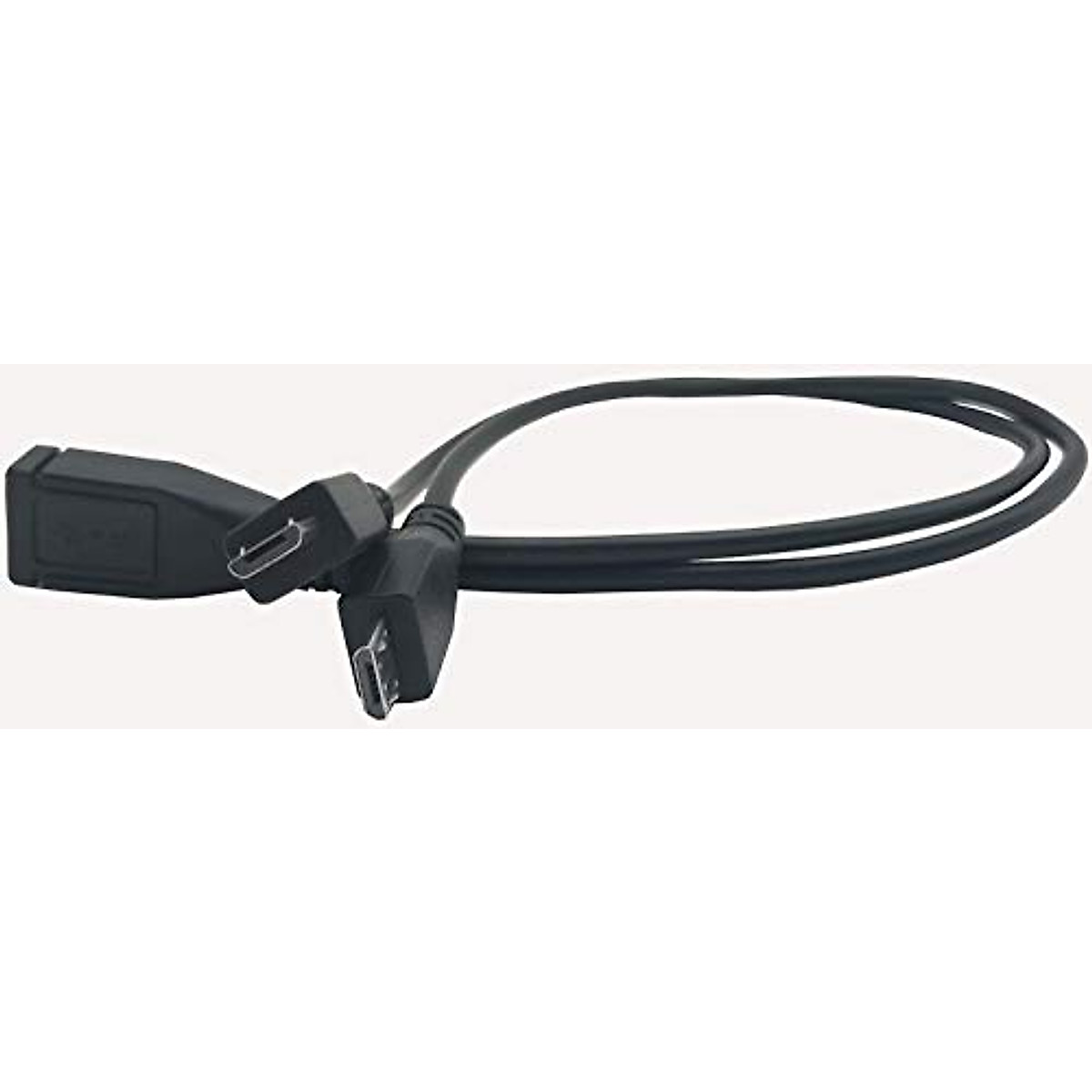 Traovien Micro USB Splitter Cable, Micro USB 1 Female to 2 Male Y Splitter Extension Charge Cable for Galaxy S5 i9600 S4 I9500 Note2 (0.3m/12inch 1Pcs)