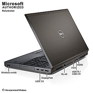 Dell Precision M4800 15.6 FHD Ultrapowerful Mobile Workstation Laptop PC, Intel Core i7-4810MQ, 32GB RAM, 1TB Hard Drive, NVIDIA Quadro K2100M, Windows 10 Pro (Renewed)