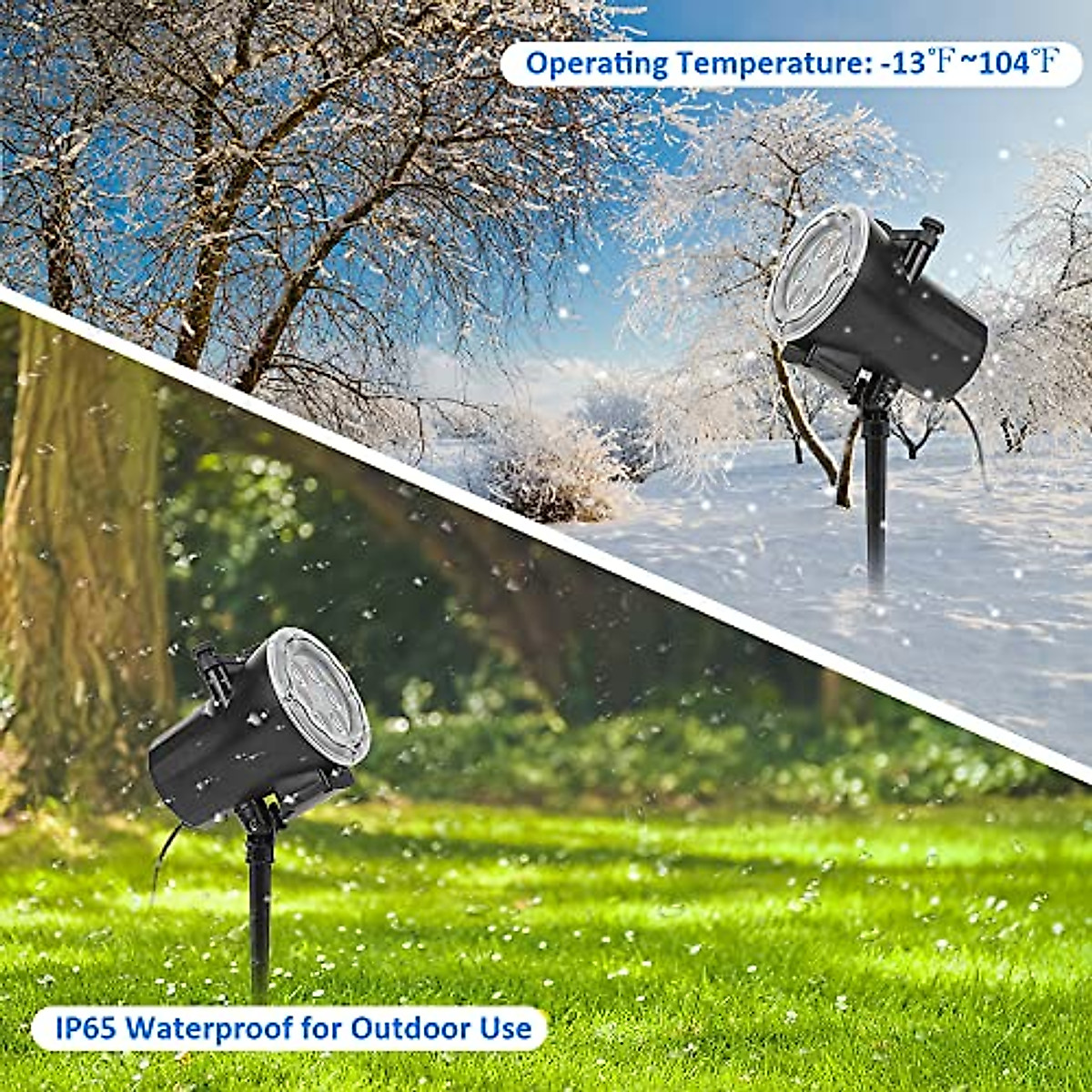 Holiday Projector Light, Syslux Halloween Christmas Projector Lights 16 HD Slides LED Waterproof Light Outdoor Indoor Light with Remote Control for Party Garden Halloween Xmas Holiday Landscape Decor