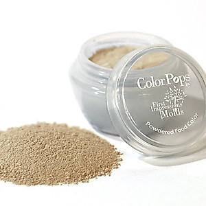 ColorPops by First Impressions Molds Matte Brown Shades Edible Powder Food Coloring for Cake Decorating, Baking, Chocolate, Candy, Cookies 10 gr/by volume single jar Manufactured in the USA (Matte Brown 6, 10g/vol)