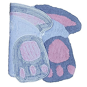 Gilbins Easter Bunny Tail Plush Cotton Rug Spring Rabbit Floor Mats Bath Rugs Non Slip Area Rug for Bedroom Living Room Home Decor 30" X 20"