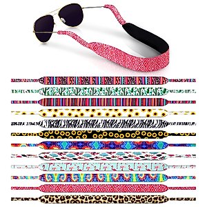 Weewooday 12 Pcs Sunglass Straps Neoprene Floating Eyewear Retainer Sunglasses Lanyard Sunglass Holder Strap for Men Women(Floral Pattern)