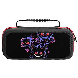 Switch Carrying Case for Nintendo Switch,Ghost Ink 20 Game Cartridges Hard Shell Travel Switch Pouch for Console & AccessoriesFit Original Charger AC Adapter