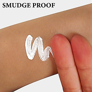 Ruby Kisses Classic Liquid Eyeliner, Smudgeproof Long Lasting Eye Makeup with Felt-Tip Applicator (1 PACK, White)