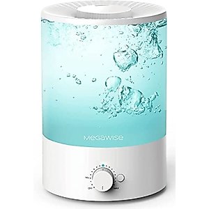 MegaWise Topfill 7-colour Night light humidifier for Kid bedroom with 3.5L Large Capacity, No leakage Design Fine Mist Output Auto Shutoff, Essential Oil Safe Tank