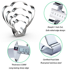 Hot Air Balloon Cookie Cutter Set - 5 Inch, 4 Inch, 3 Inch, 2 Inch - 4 Piece Air Travel and Flying Cookie Cutters Shapes - Stainelss Steel