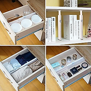 Phyllia Drawer Dividers 4 Pack, Expandable Dresser Drawer Organizers Separators Suitable 13.2-19", Tray Organizer for Silverware and Utensils, Kitchen,Bedroom,Bathroom, Office or Dresser Storage.